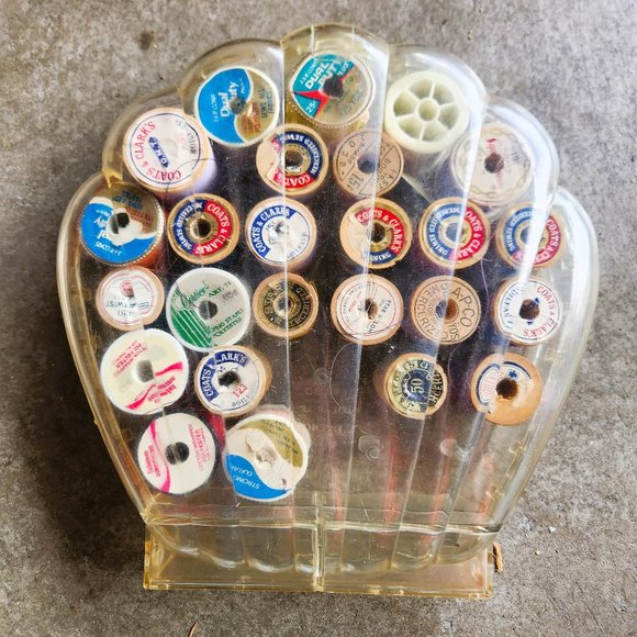Art | Vintage Clear Plastic Shellshaped Thread Case Made By Traum ...